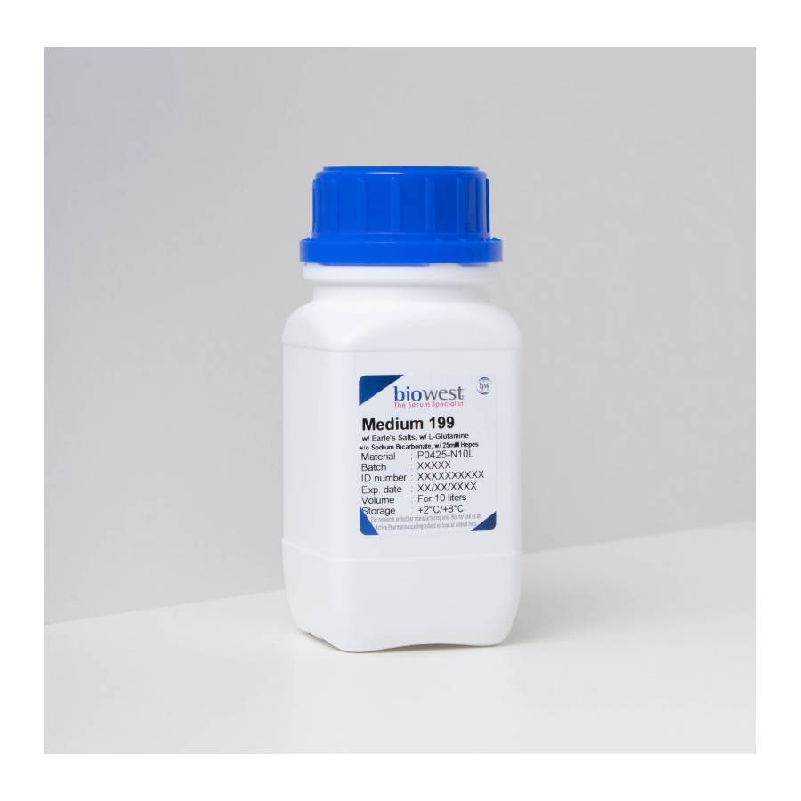 Medium 199 w/ Earle's Salts w/ L-Glutamine w/o Sodium Bicarbonate w/ 25 ...